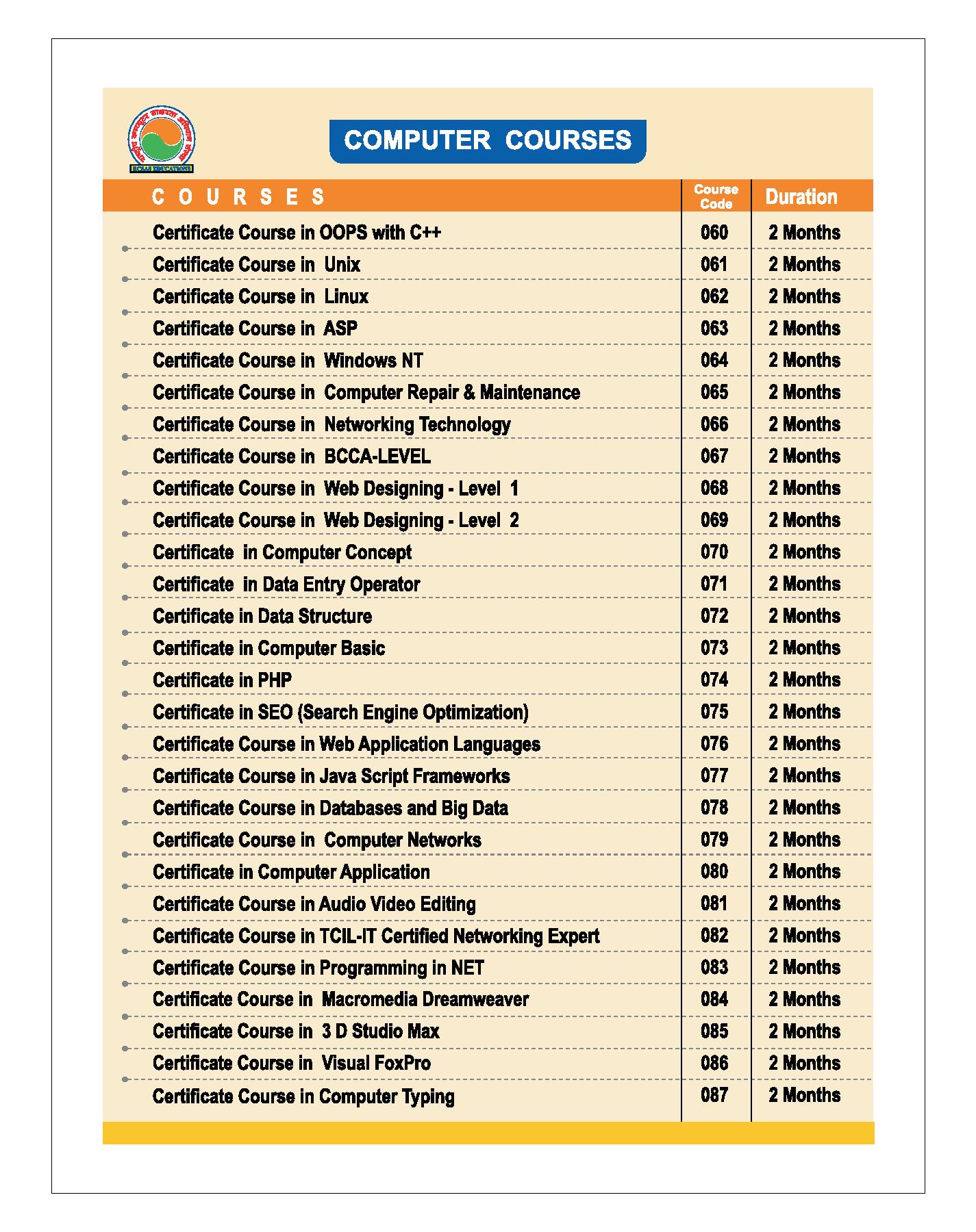 Courses – RCSAS Educations Private limited